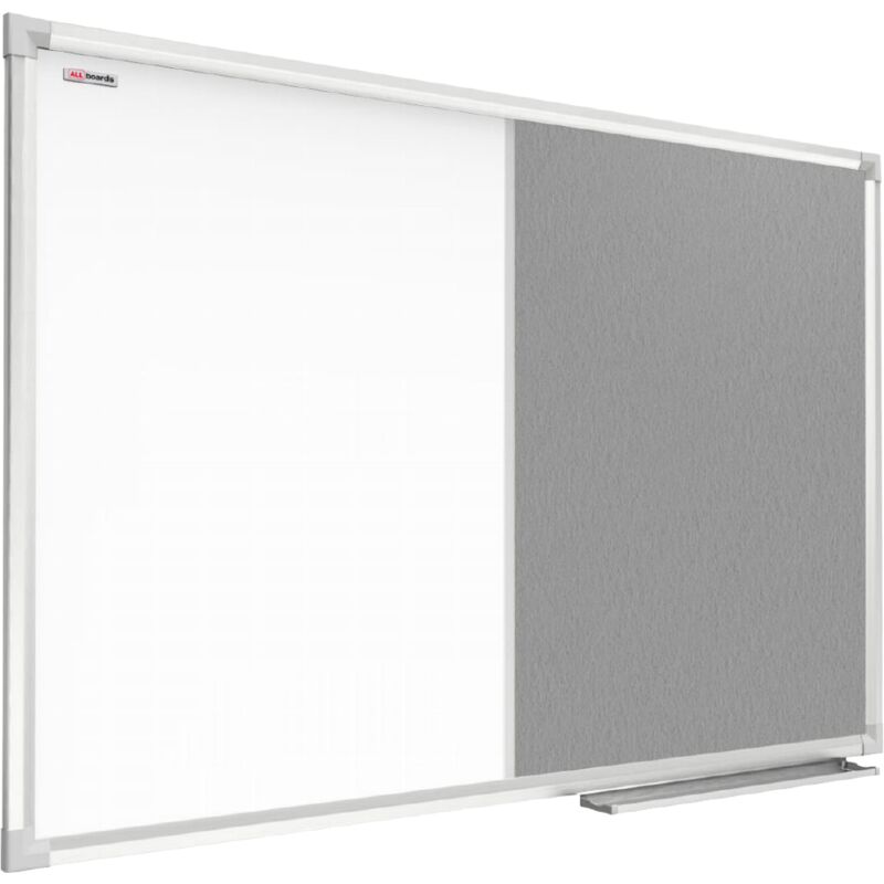 Tableau Combi 2 en 1 Tableau Blanc & Tableau en Feutre Gris avec Cadre ...