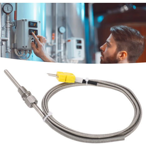 Eosnow Sensor de termopar tipo K 1/8 NPT 80 mm Sonda de temperatura ...