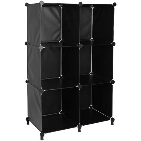 Portable Wardrobe, Closet with Doors, Stable Metal Plastic Modular ...
