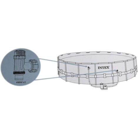 Intex Lot de 2 valves à piston hors sol avec joint et écrou, ensemble ...