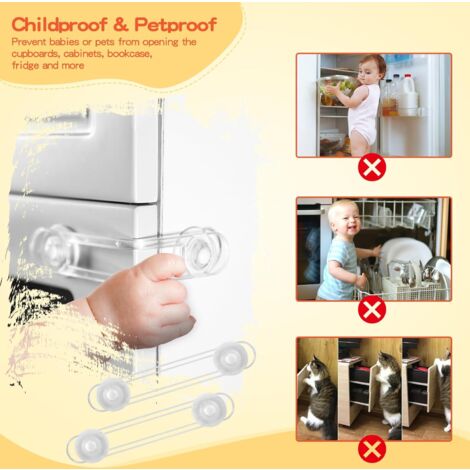 Bloc Porte Securite Bebe, 12 Pièces Transparent Sécurité Enfant pour ...