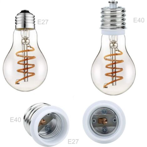 4X Douille de Lamp Adaptateur E40 à E27 en Blanc - Jeu de 4 reformatage ...