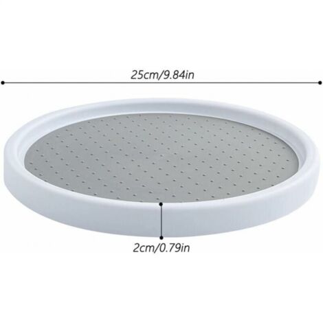 2 Piece Plastic Spice Carousel Set, 360° Rotating Round Storage ...