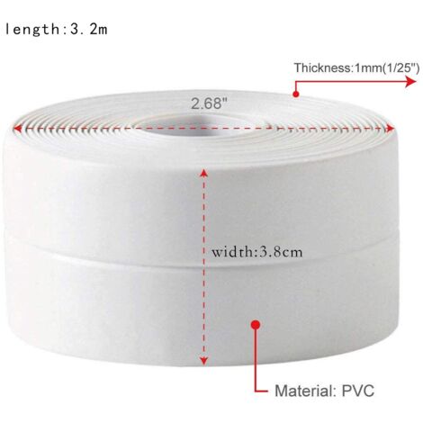Lot de 2 bandes de calfeutrage autocollantes en PVC pour évier de ...