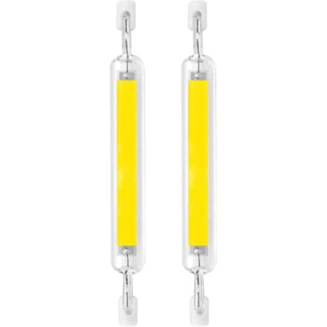 Lot de 2 ampoules LED R7s 10 W 118 mm à intensité variable, double ...