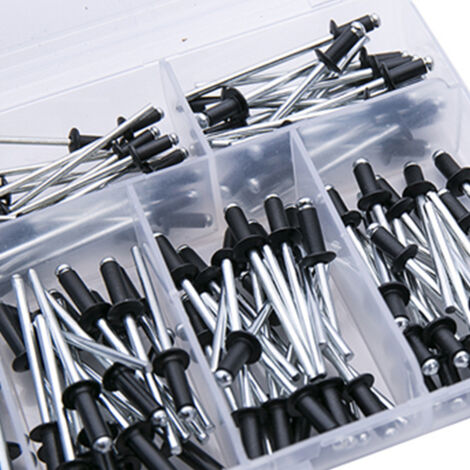 Rivet Noir 120 Pièces Rivets Aveugles Rivets avec Boîte Rivet Aluminium ...