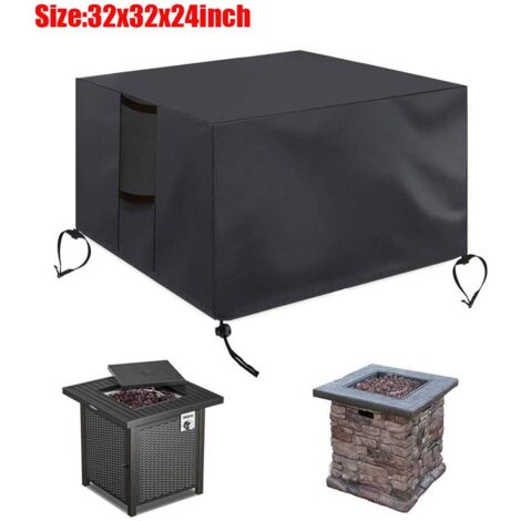 Housse de protection pour foyer - Housse de table de foyer carrée 420D ...