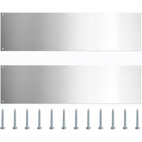 Lot de 2 plaques de seuil de porte en acier inoxydable, panneau de ...
