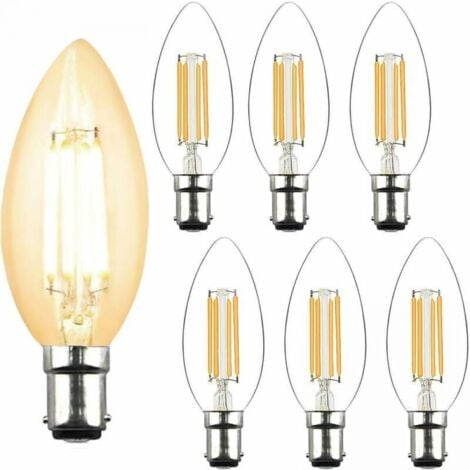 4W C35 B15 Ampoule LED à Filament Non Dimmable Bougie Ampoule 2700K Blanc Chaud Équivalent 40W ...