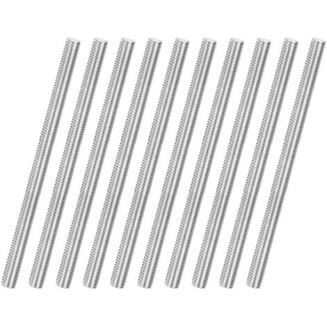 Lot de 10 tiges filetées M6 x 100 mm en acier inoxydable 304, filetage ...