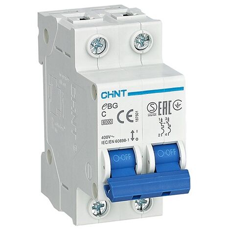 Disjoncteur résidentiel bipolaire Chint Electric 6kA EBG-2 10A