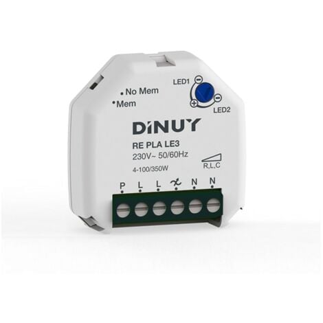 Variateur Dinuy pour ampoules LED avec bornes Dinuy RE PLA LE3