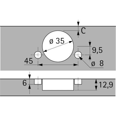 Hettich Möbel-Topfscharnier, Sensys 8669, 9088221, 95°, Zinkdruckguss ...