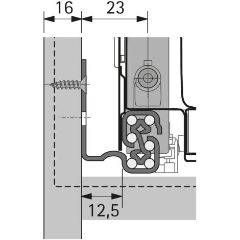 Hettich Auszugsführung Quadro V6 Push to open Silent, 470, EB 12, 5