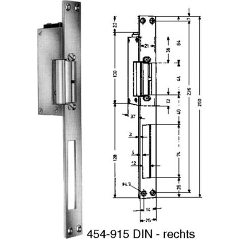 effeff E-Türöffner 22WD FIX, 6-12 V AC/DC, Arbeitsstrom, Arretierung, LS