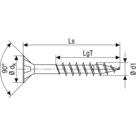 Spax Senkmultikopf T-Star Plus TG T20 5x80 Blax