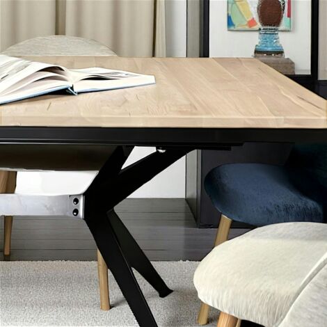 Table rectangulaire extensible en chêne blanc 180 cm PALERME