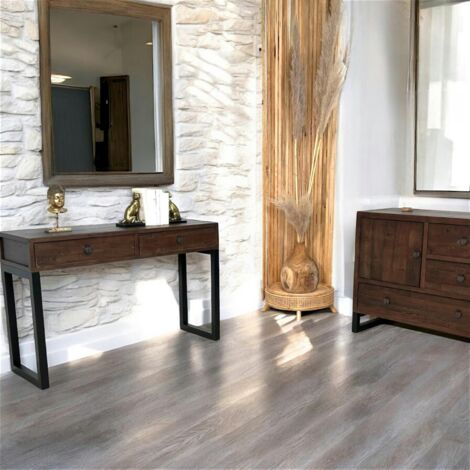 Console bois recyclé 2 tiroirs SAMOA