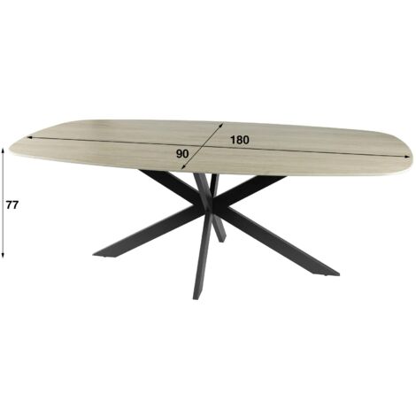 Table céramique effet travertin texturé - 180 cm COLISEE