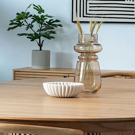 Vase décoratif en verre marron