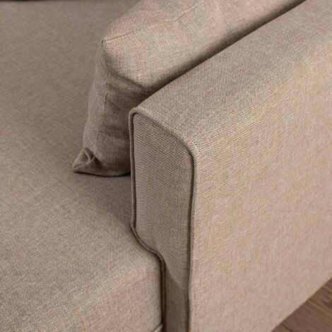 Canapé d’angle convertible cappuccino - côté droit SPLIT