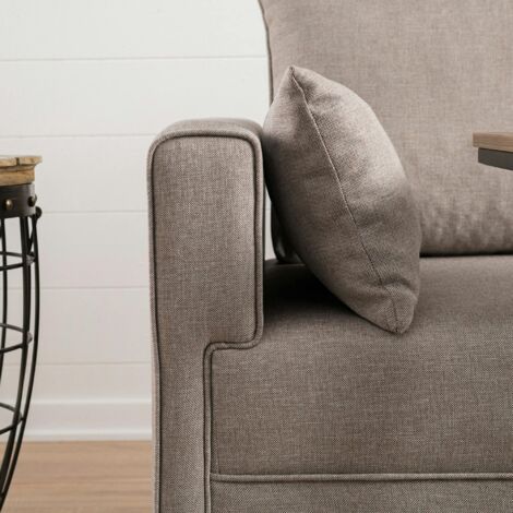 Canapé 2 places taupe - dos droit SPLIT