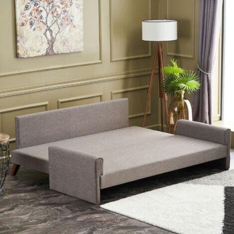 Canapé-lit taupe - dos droit SPLIT