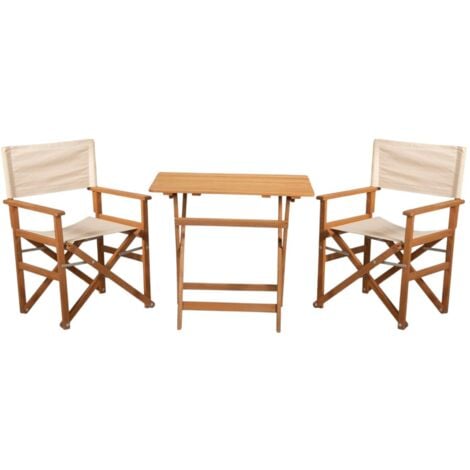 Salon jardin 2 places compact en bois TALIFA