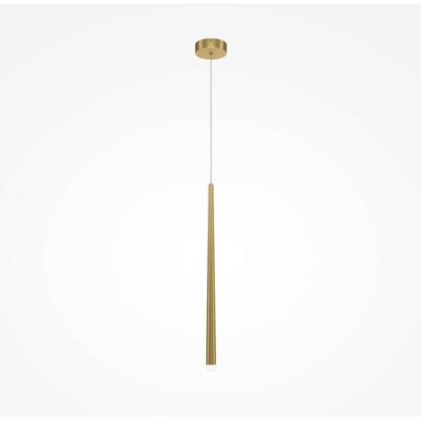 Suspension LED design dorée - 1 tige verticale AURORA