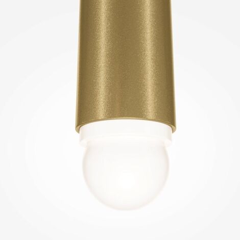 Suspension LED design dorée - 1 tige verticale AURORA
