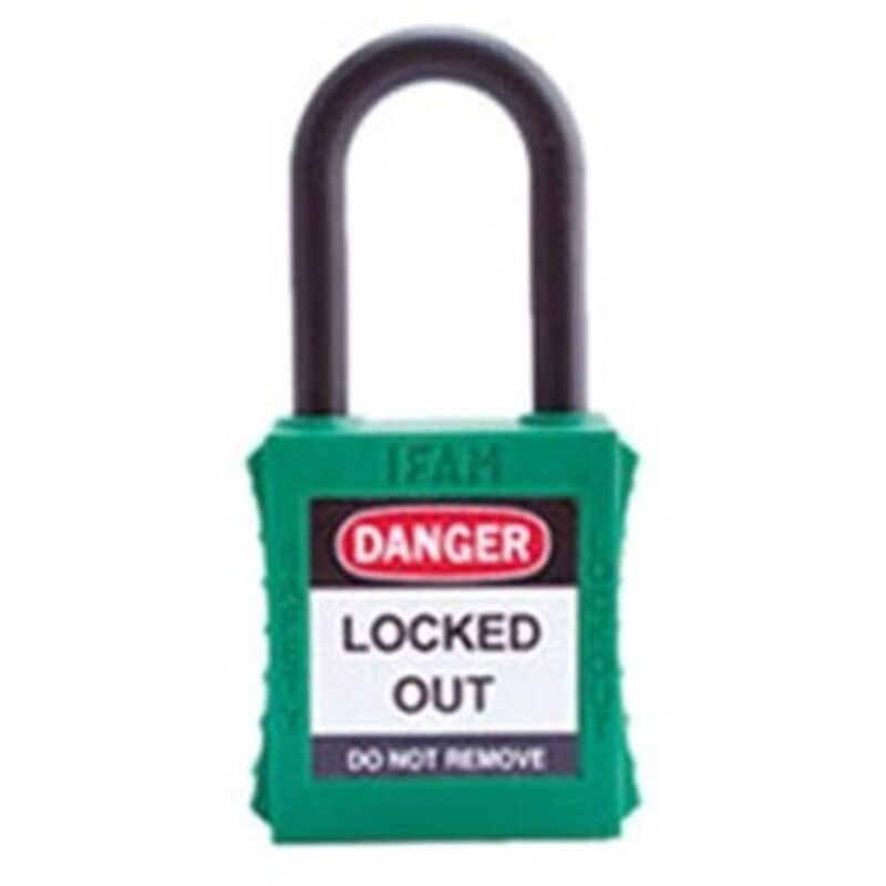 CANDADO ARCO NORMAL ACERO NYLON SF40PN VERDE - IFAM