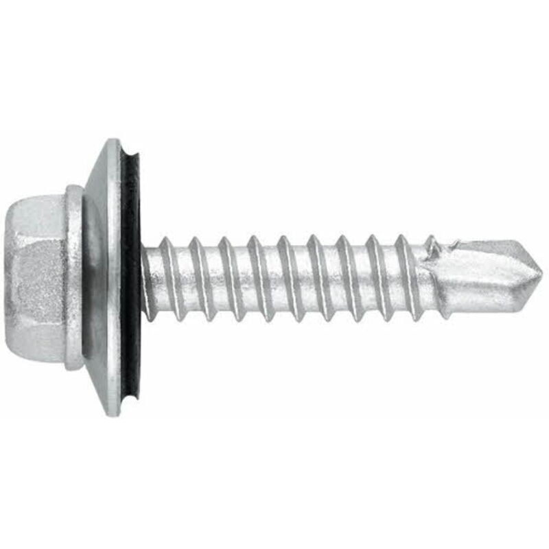 (4,8X25 P16) TORNILLO AUTOTALADRANTE INOXIDABLE BIMETAL CON CABEZA HEXAGONAL, CON ARANDELA EP ...