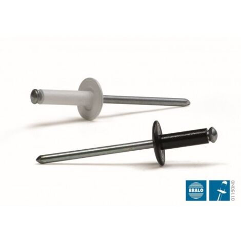REMACHE FLOR D.4.0X16 C.12 ALU/AC L.NEGRO 9005 (100U) - BRALO