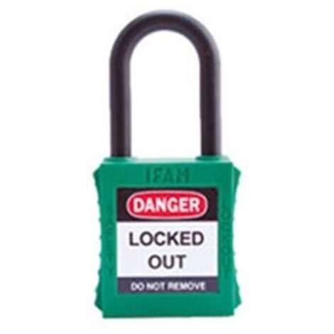 CANDADO ARCO NORMAL ACERO NYLON SF40PN VERDE - IFAM