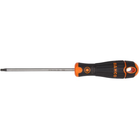 DESTORNILLADOR TORX INVIOLABLE CON MANGO DE GOMA (TR20X100MM) - BAHCO