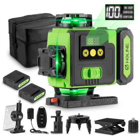 Livella laser 4 x 360°, strumento di livellamento incrociato ...