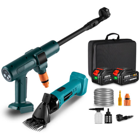 Idropulitrice a batteria 100 bar + Tosatrice Elettrica Per Pecore ...