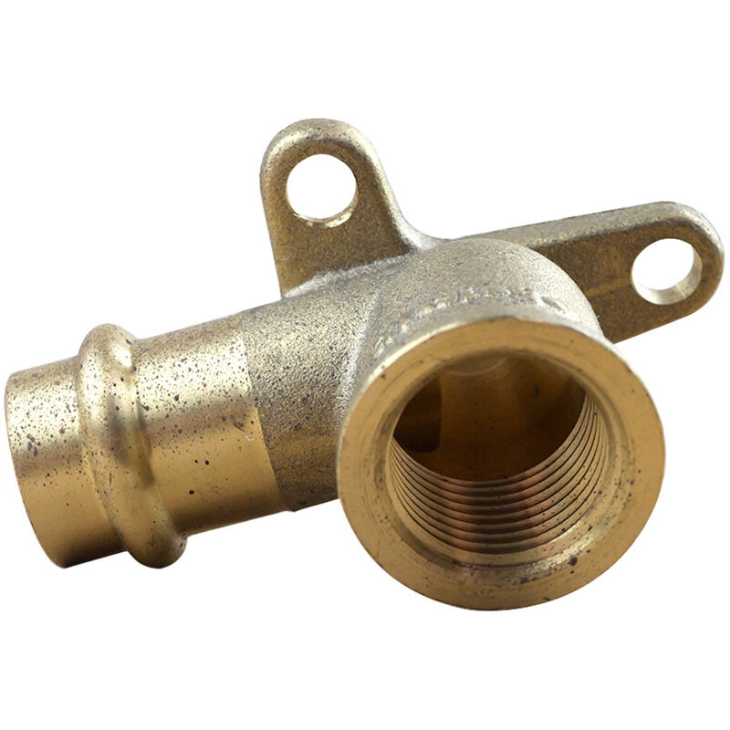 Coude applique laiton à sertir Ø16 Femelle 1/2