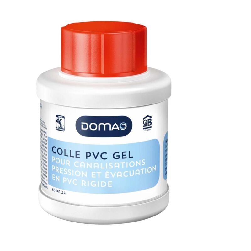 Colle pvc DOMAO gel avec pinceau bidon 1L