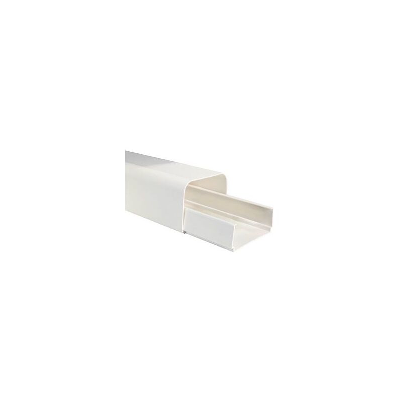 Goulotte PVC 80X60 Clipsage base Longueur 2,00ml - blanc