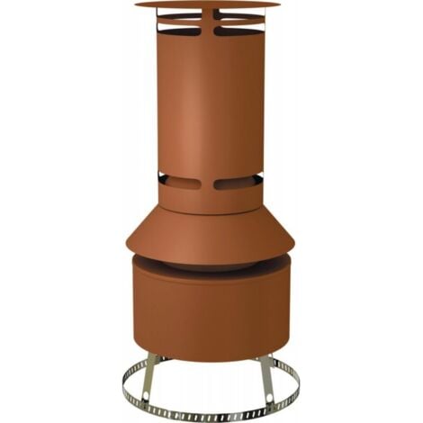 Terminal de mitron avec joint et collier (20-28) C9 Brun Ø80