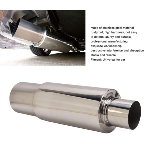 Automotive Ersatz Auspuffrohr Edelstahl Auspuff Resonator 2,5 Zoll ...