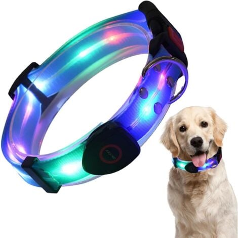 Hundehalsband Leuchtend Aufladbar USB, LED Halsband für Hunde ...