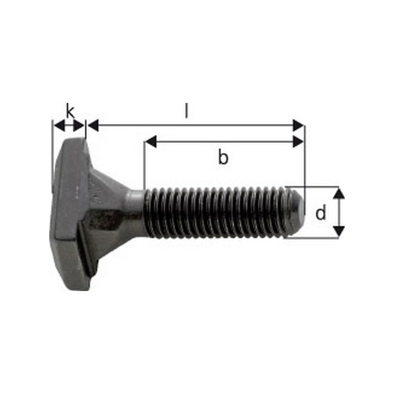 Vis rhombus pour rainures en T, Larg. : de rainure : 14 mm, Ø de ...