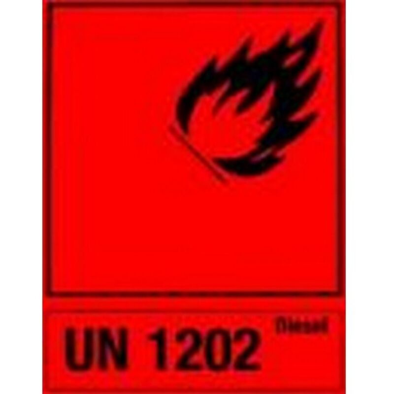 Autocollant marchandise dangereuse pour bidons d'essence en tôle d ...