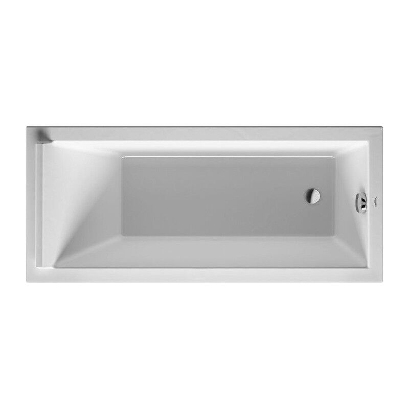 Baignoire rectangulaire STARCK 1 dossier incliné 1600x700mm blanc