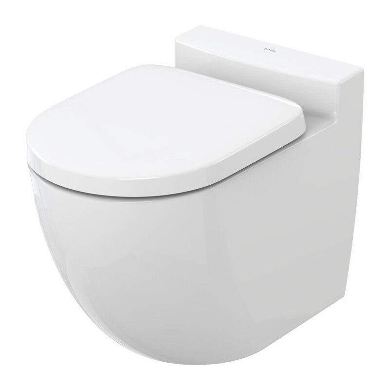 WC au sol NC profond, sans rebord blanc, sortie horizontale TOTO