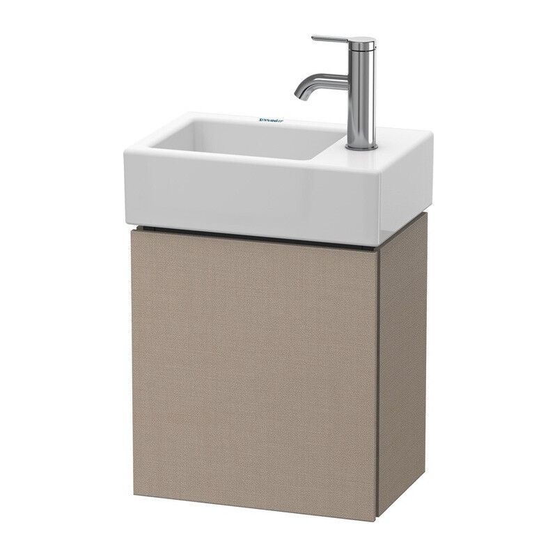 Meuble sous-vasque L-CUBE 400x364x241mm ouverture gauche lin