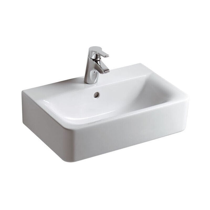 Lavabo CONNECT CUBE avec trop-plein 550 mm, blanc compact IDEAL STANDARD