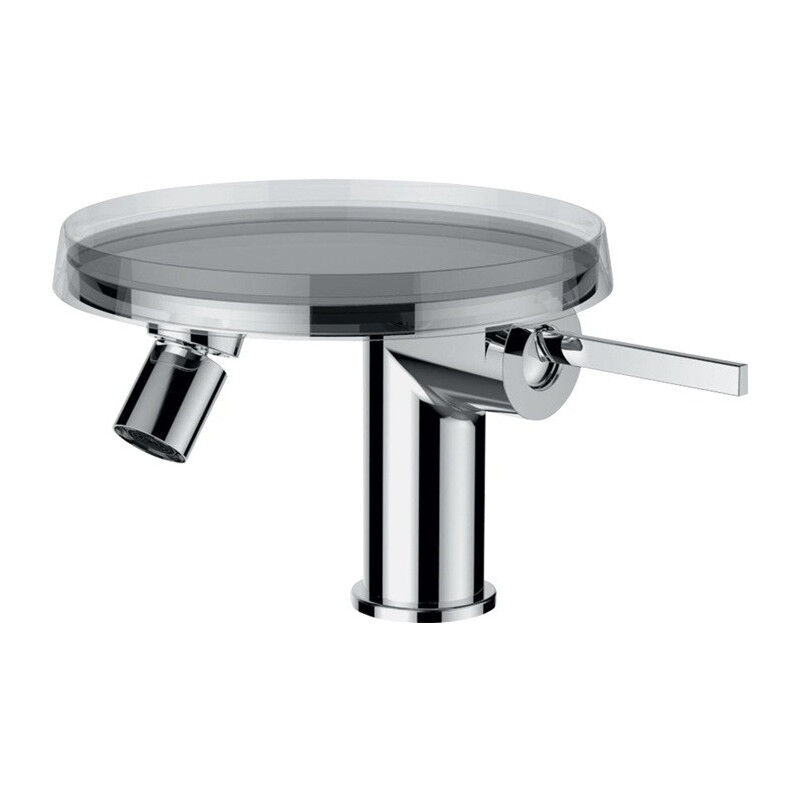 Mitigeur bidet KARTELL avec disque décoratif LAUFEN chromé transparent